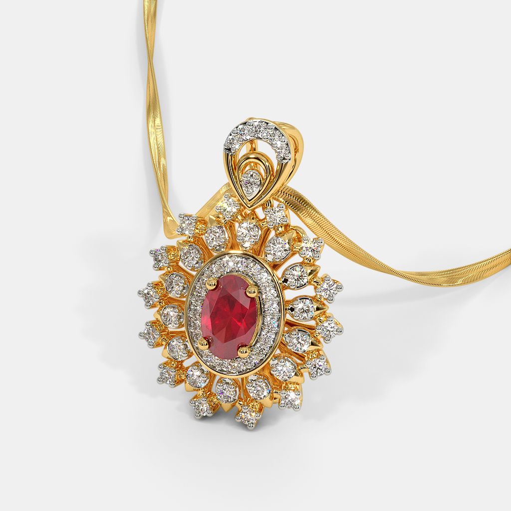 bluestone ruby pendant