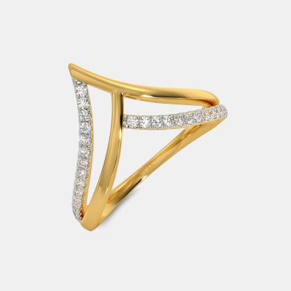 The Chiara Chevron Ring | BlueStone.com