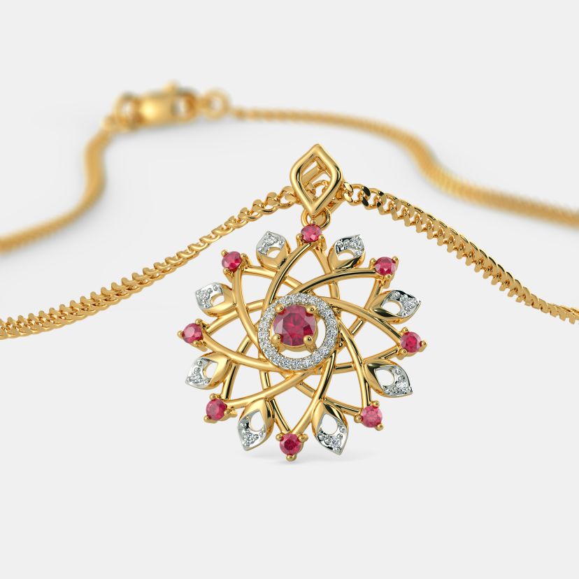 bluestone ruby pendant