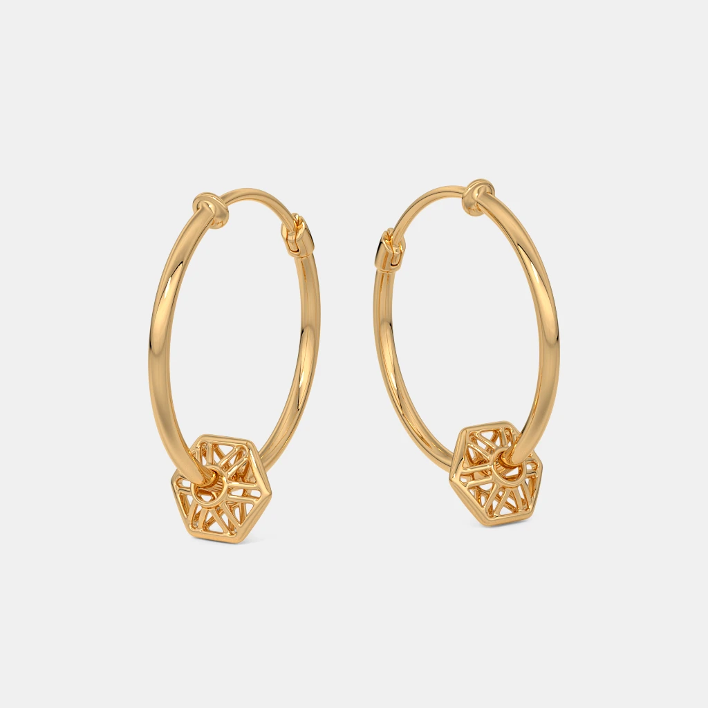 The Peppy Gold Hoop Earrings | BlueStone.com