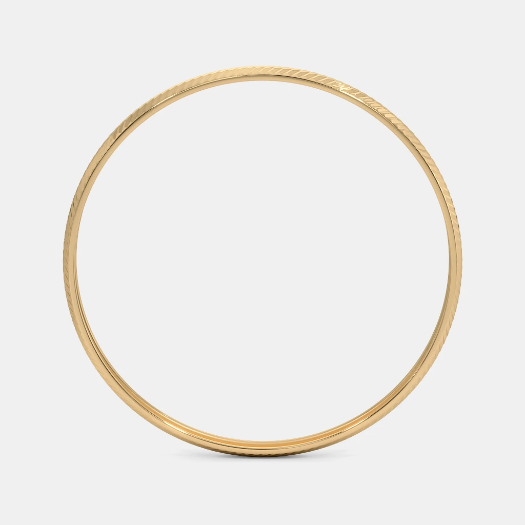 The Arkee Textured Round Bangle | BlueStone.com