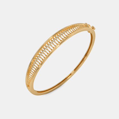 The Intricately Woven Oval Bangle | BlueStone.com